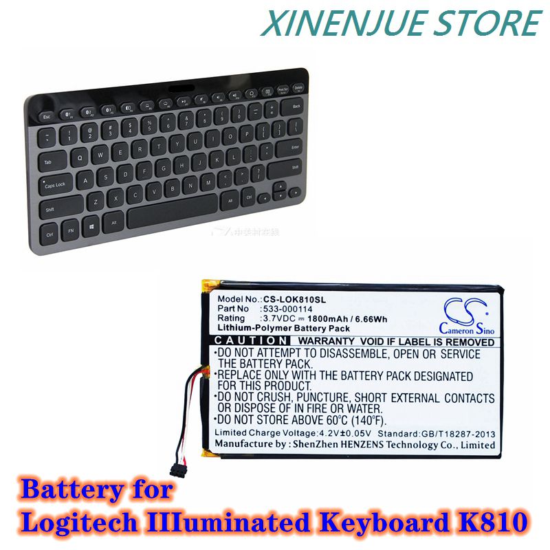 CS Battery 3.7V/1800mAh 533-000114 for Logitech II... – Vicedeal