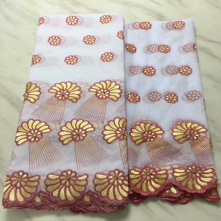 pretty swiss lace cotton fabric beaded with 2 yard... – Vicedeal