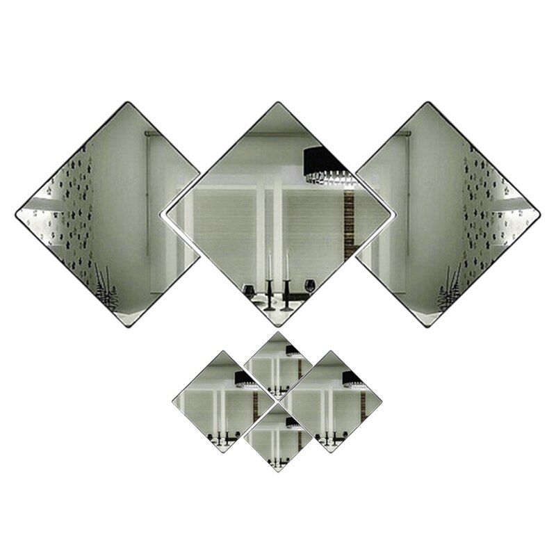 3D Mirror Diamond Wall Sticker DIY Removable Decal... – Grandado