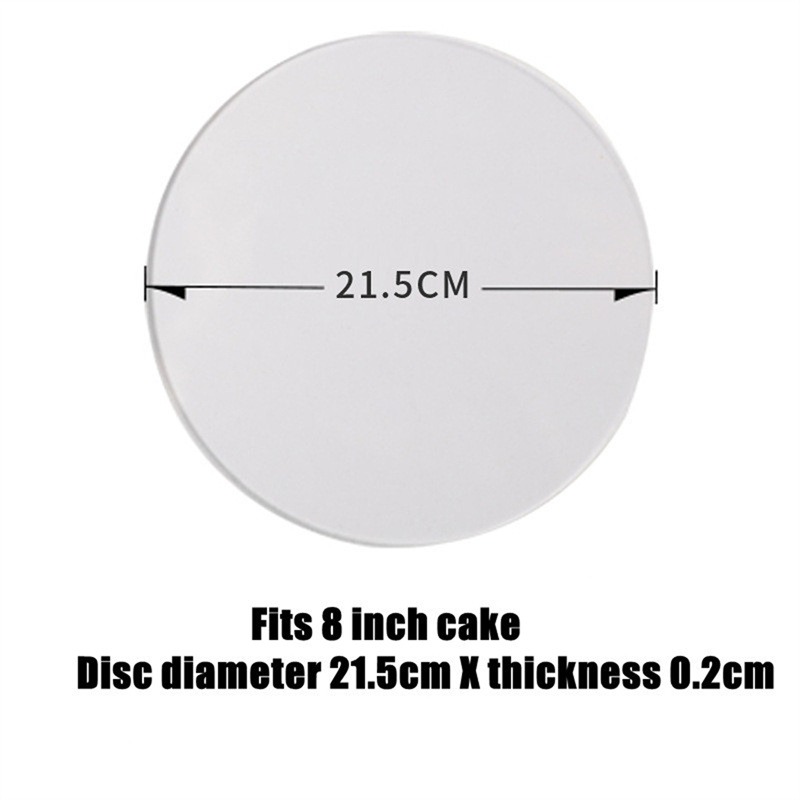 Round Acrylic Cake Discs Topper Reusable Cake Boar... – Vicedeal