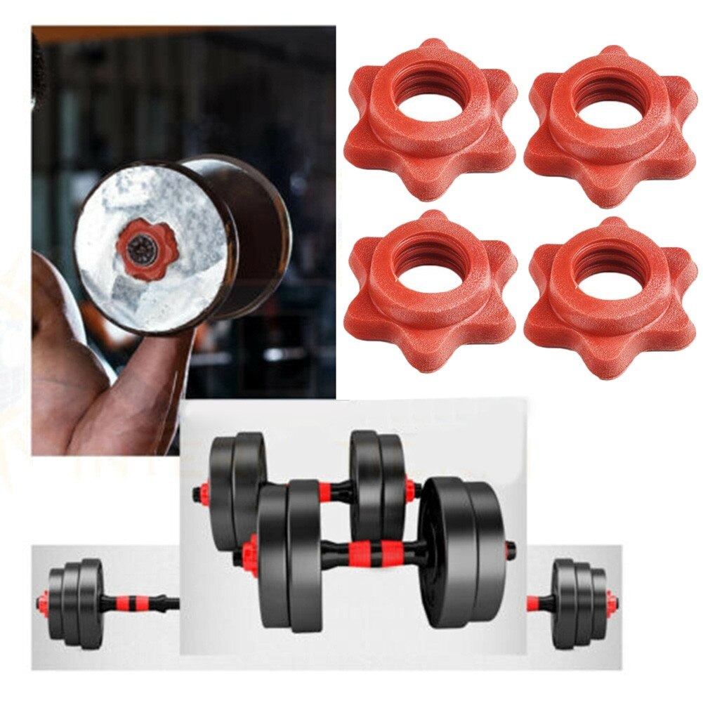 4* Dumbbells Gym Fitness Equipment Check Nut Barbe... – Grandado
