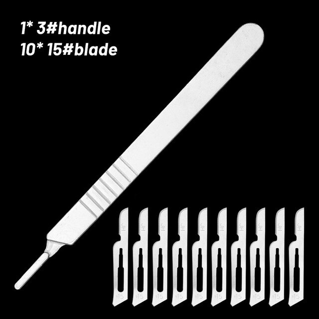 11Pcs/set Carbon Steel Utility Blade Scalpel Blade... – Grandado