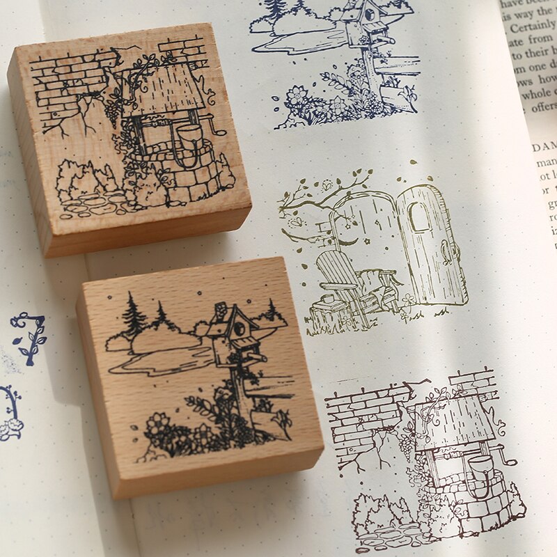 Vintage Post office Series Digital mini Wooden Sta... – Grandado