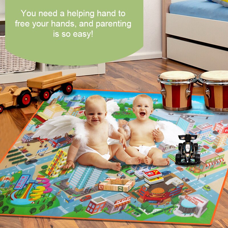 Kid Traffic Carpet Urban Road Children'S Cute City... – Grandado