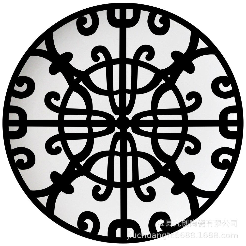 Bone china plate Nordic black iron ceramic plate s... – Vicedeal