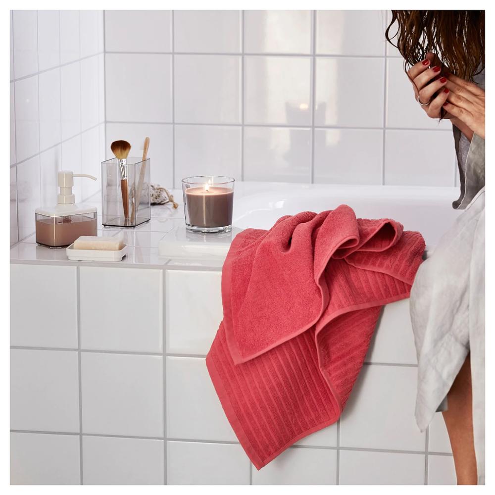 6pieces, light red,1piece Bath towel,4pieces Washc... – Grandado