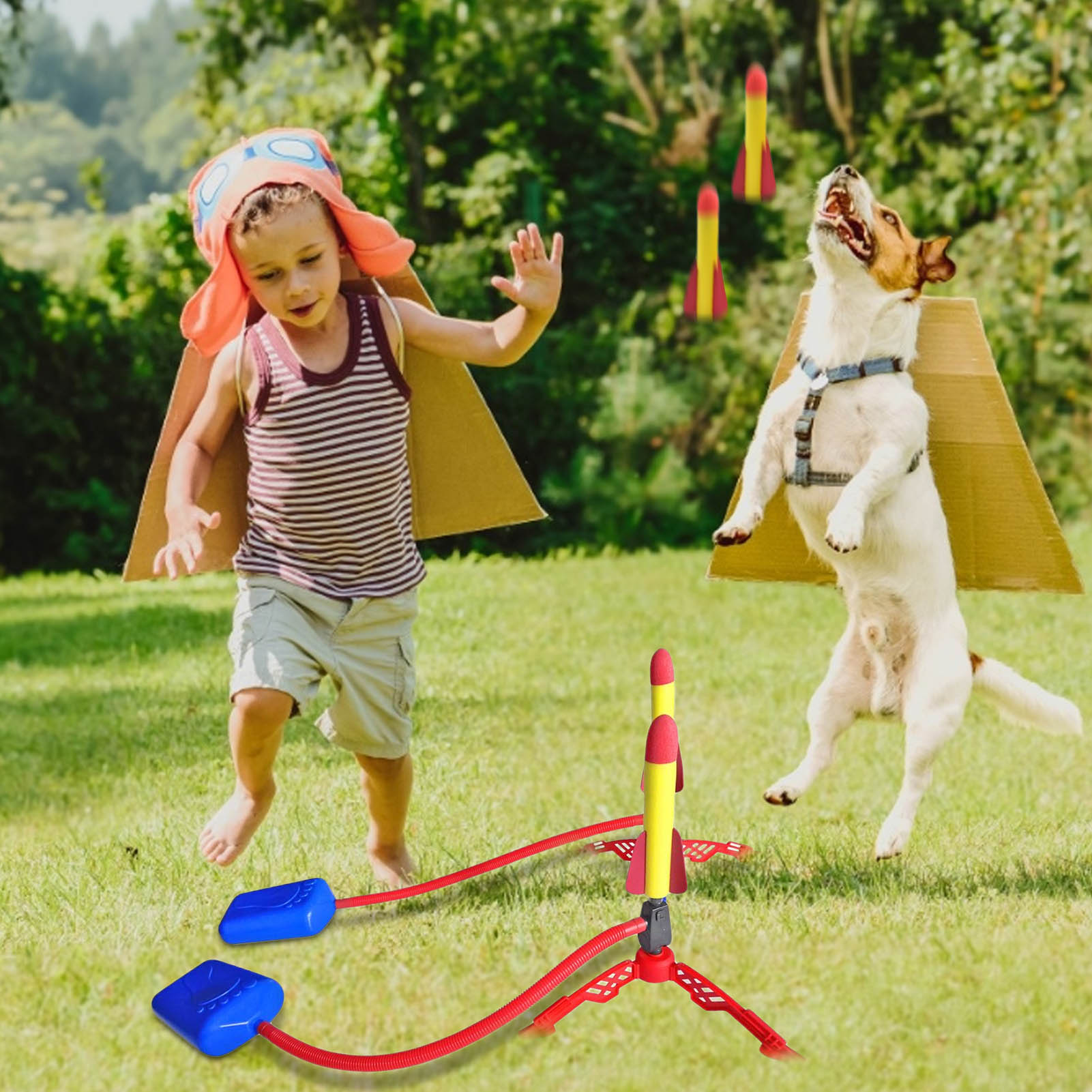 Pneumatic Air Power Flying Rocket Interactive Chil... – Grandado