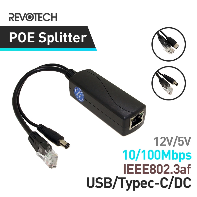 Poe splitter micro usb/type-c/dc ieee 802.3af 10/1... – Grandado