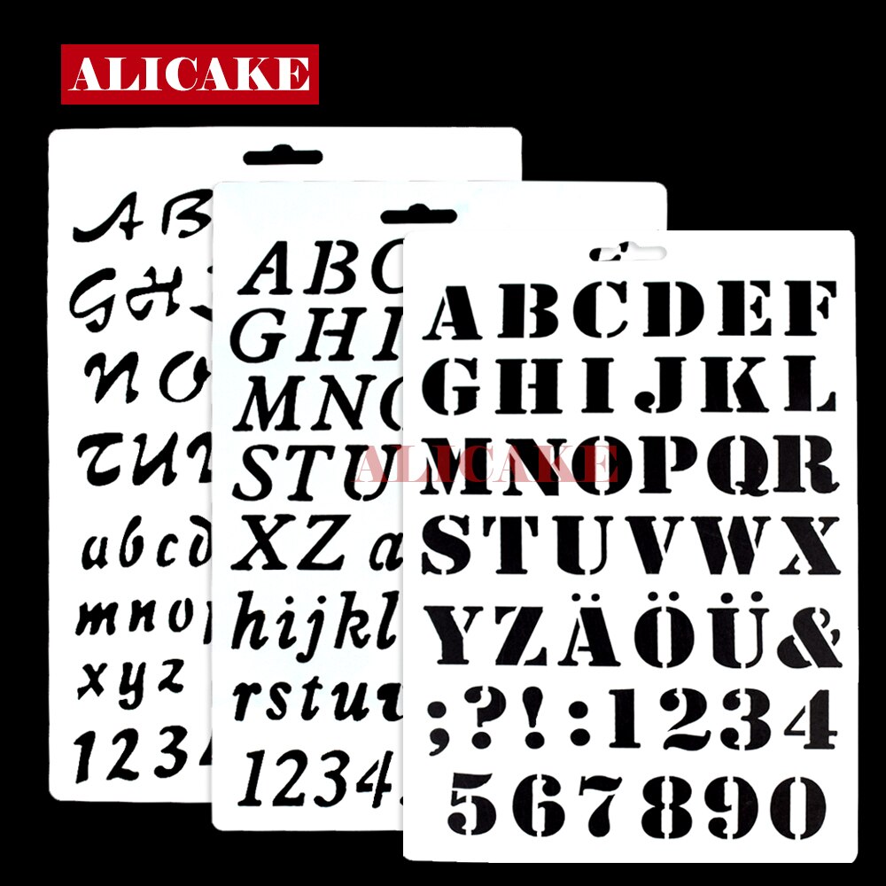 Letter Numbers Symbols Cookie Stencil Cake Stencil... – Grandado