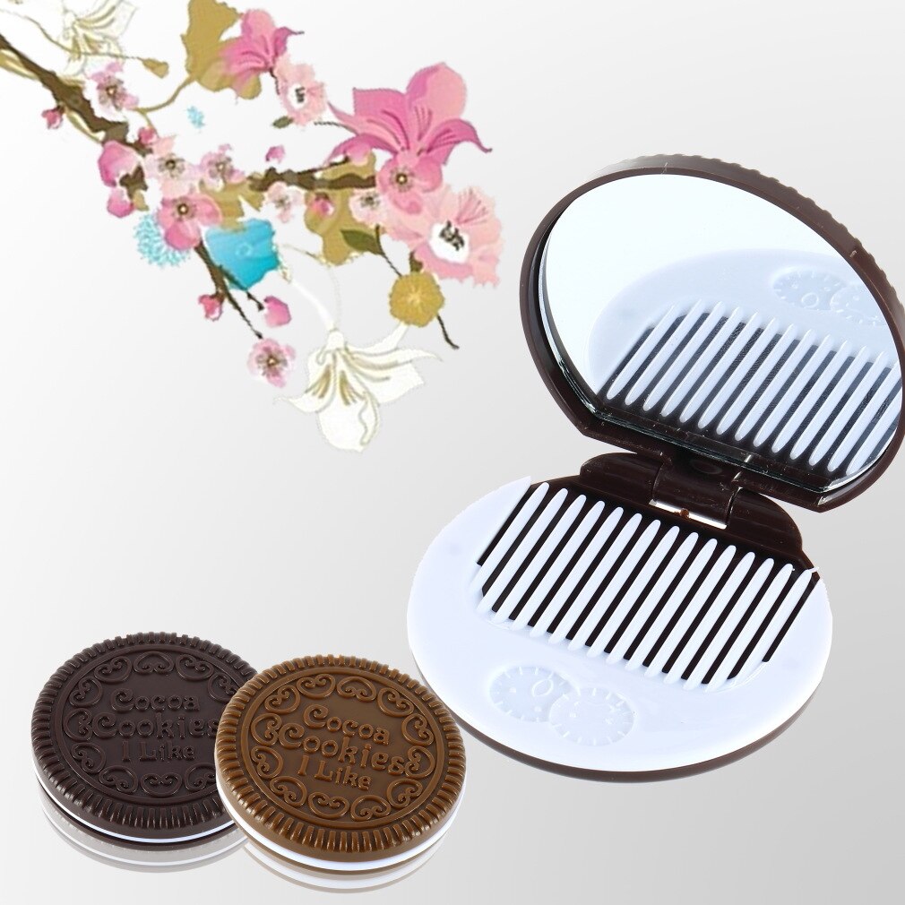 Super Deals Bruin Leuke Cookie Vormige Mirror Make... – Grandado