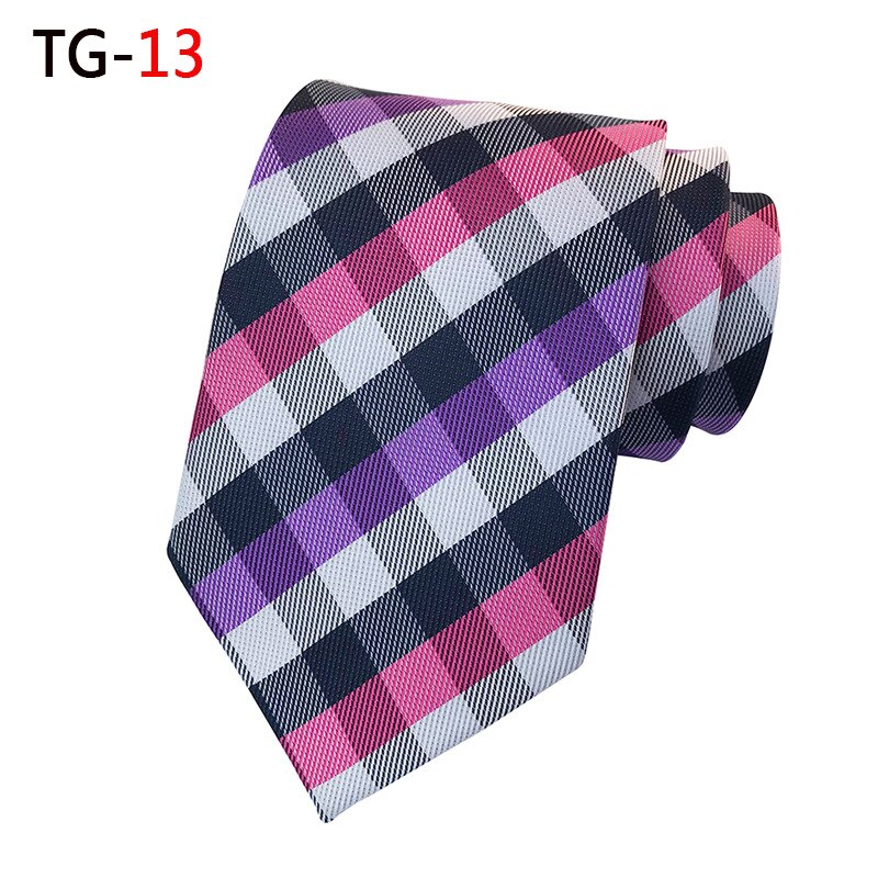 Grid Dot Light Color Neck Tie Men Luxury Silk Ties... – Grandado
