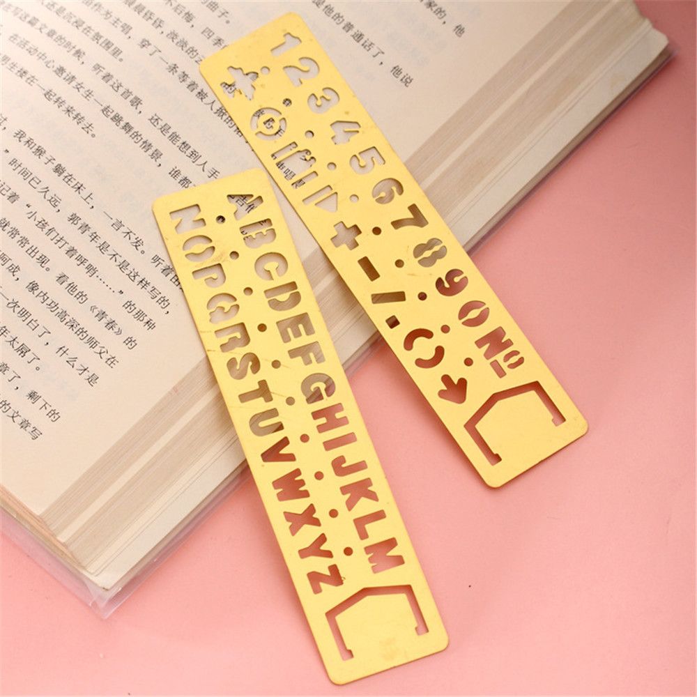 1pc Metal Hollow Straight Ruler Number Alphabet Pa... – Vicedeal