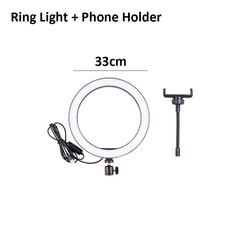 33cm Photography LED Selfie Ring Light Dimmable LE... – Vicedeal