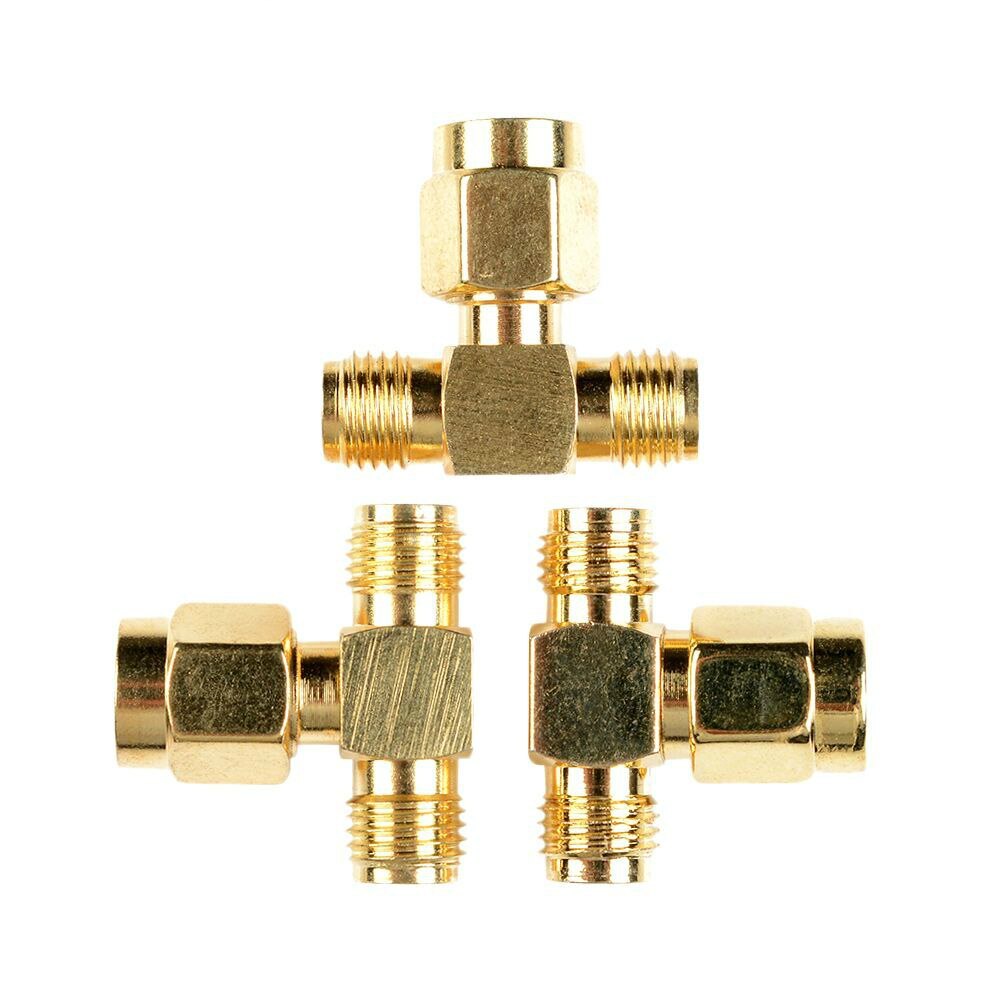SMA Male to Two SMA Female Triple T RF Adapter Con... – Grandado