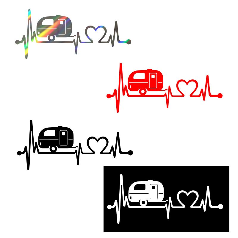 Car Sticker Caravan Love Heartbeat Stickers Camper... – Vicedeal