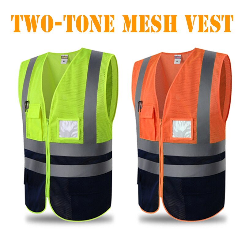 High visibility vests reflective safety tops for w... – Grandado
