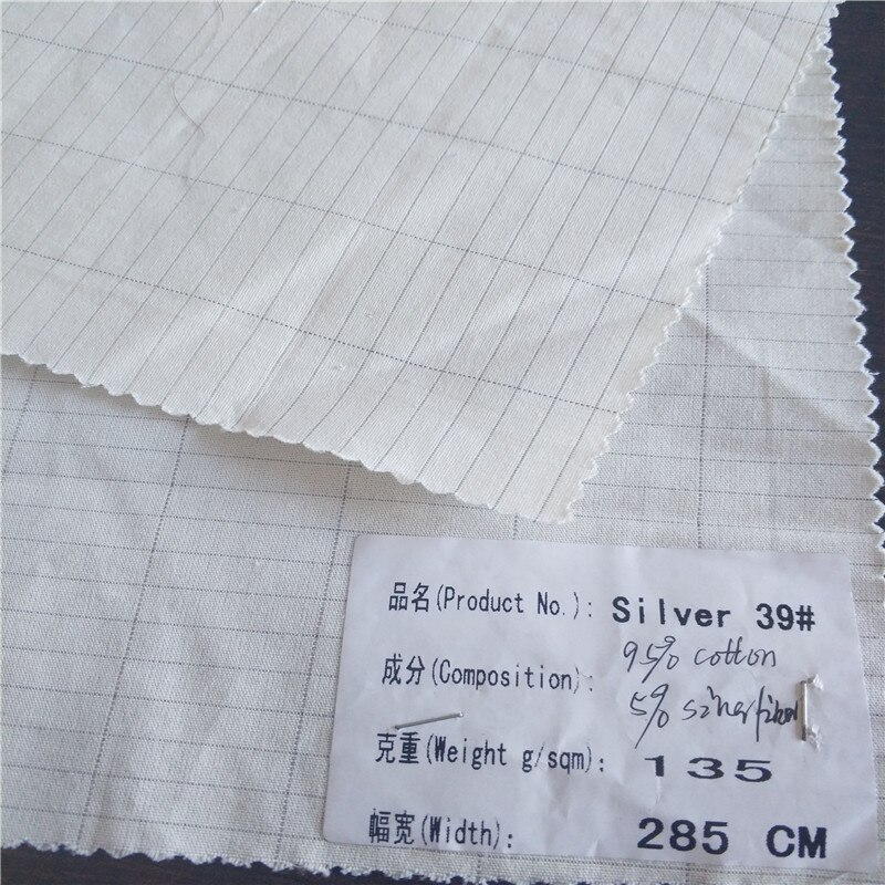 5% silver 95% cotton silver ground sheet fabric fo... – Grandado