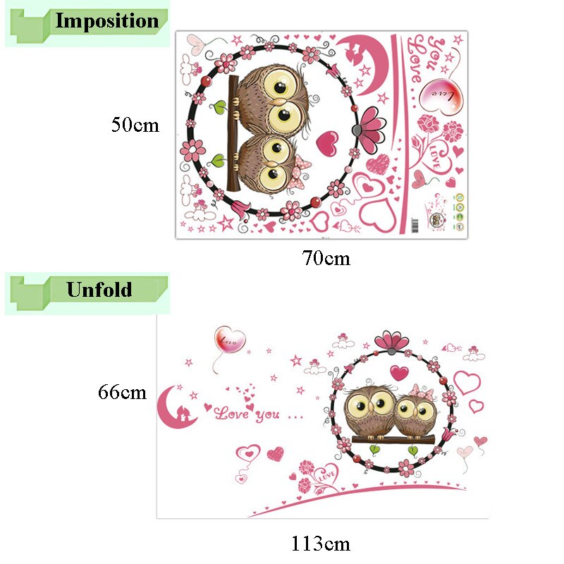 Uil Dier Muurstickers Woonkamer Slaapkamer Gilrs P... – Vicedeal