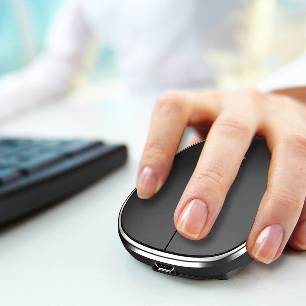 Silent Ergonomic Wireless Mouse with 2.4GHz USB Re... – Grandado