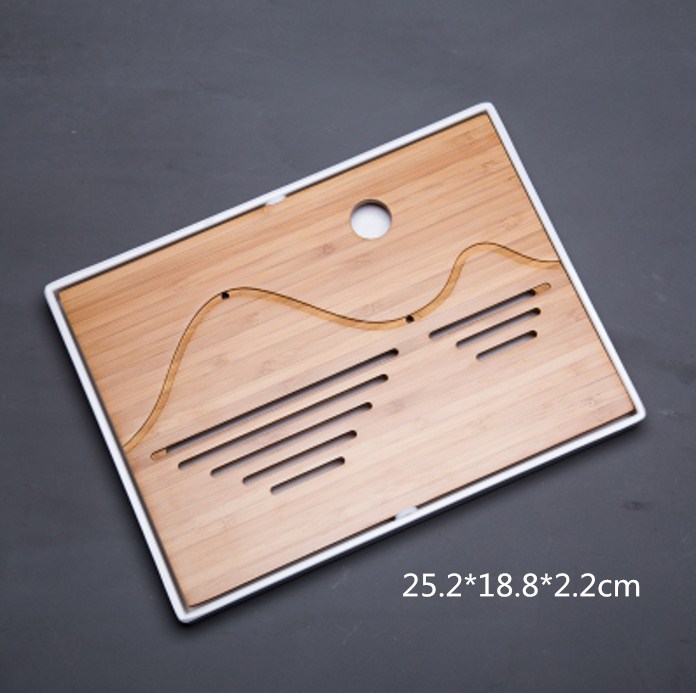 Wooden Round Serving Tray Wood Plate Tea Food Dish... – Grandado