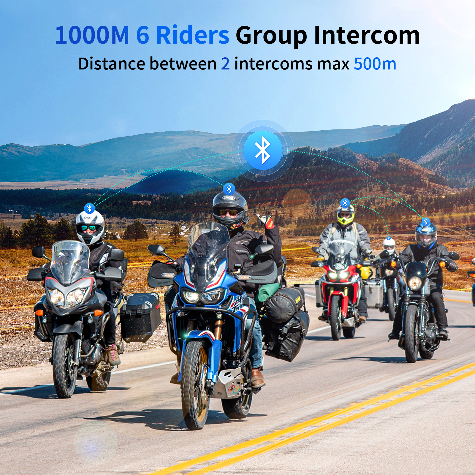 Fodsports FX6 Intercom Motorcycle Helmet Headset I... – Vicedeal