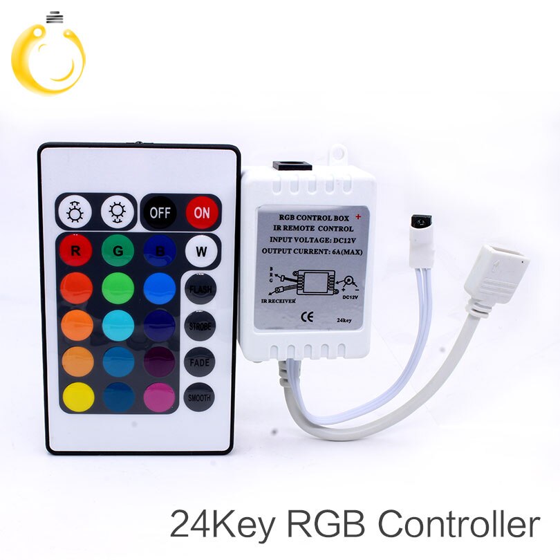 1 st/lot dc 12v led ir controller 24 nycklar fjär... – Vicedeal