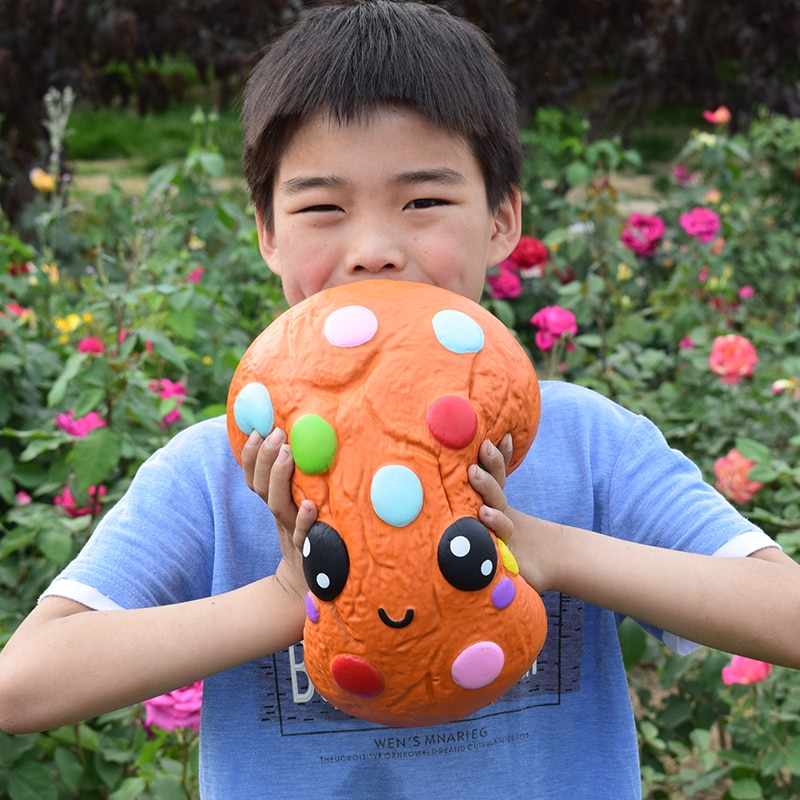 28cm Colorful Jumbo Squishy Chocolate Bean Biscuit... – Grandado