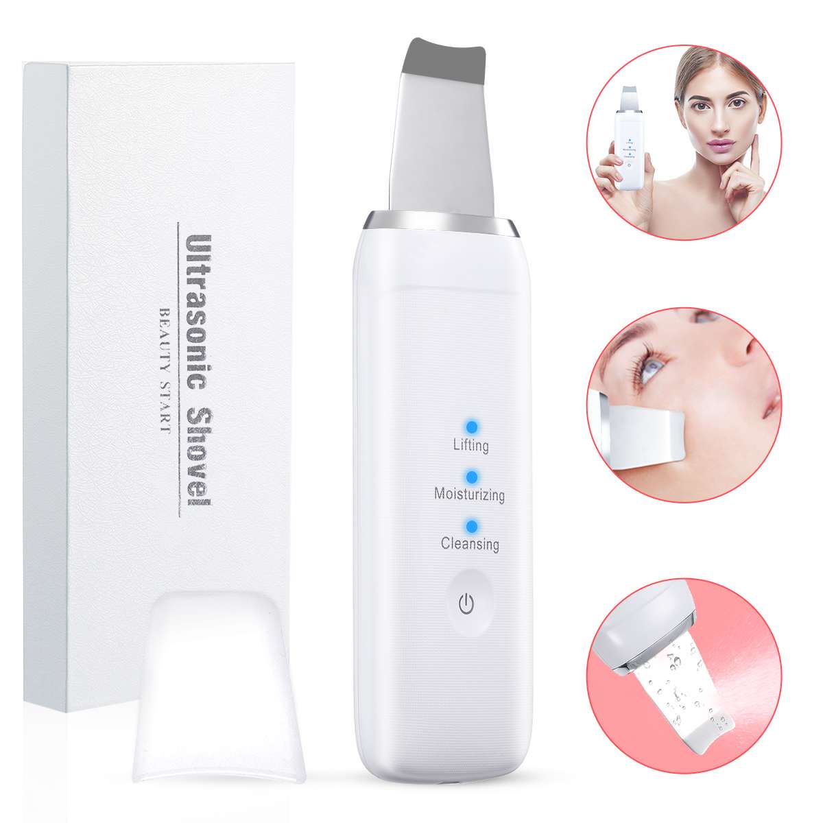Ultrasonic Skin Scrubber Deep Cleaning Face Scrubb... – Grandado
