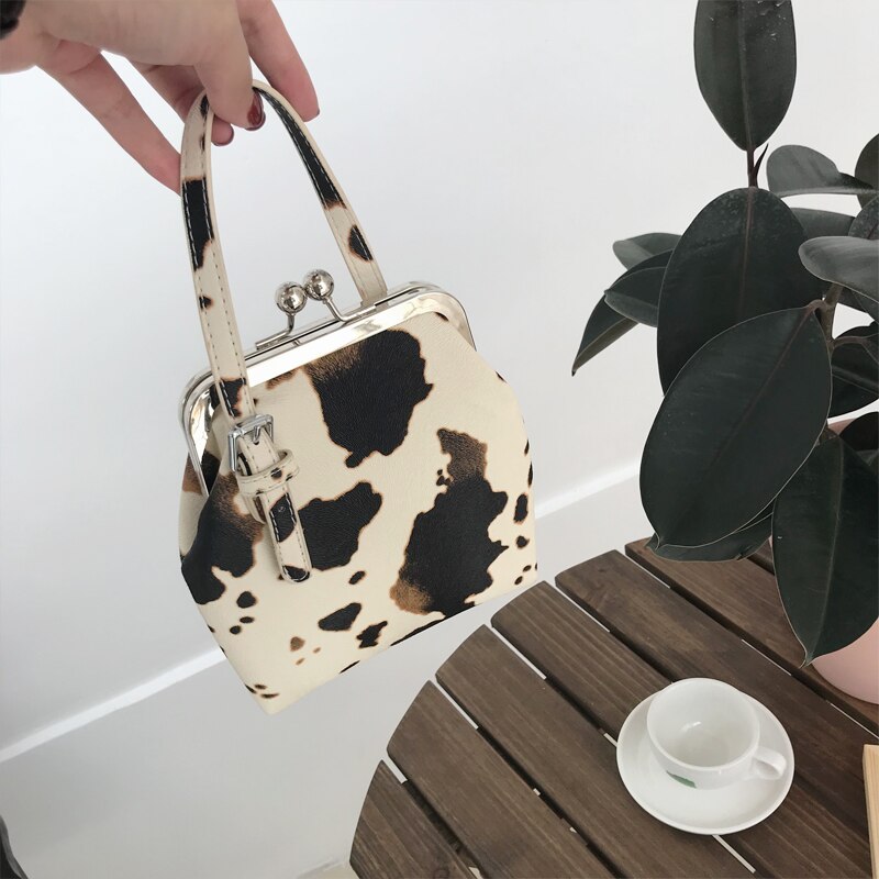 Koe Patroon Clip Handtassen Vrouwen Crossbody Tass... – Grandado