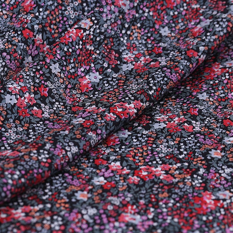 Floral Digital Printed 50%silk 50%cotton 138cm Wid... – Grandado