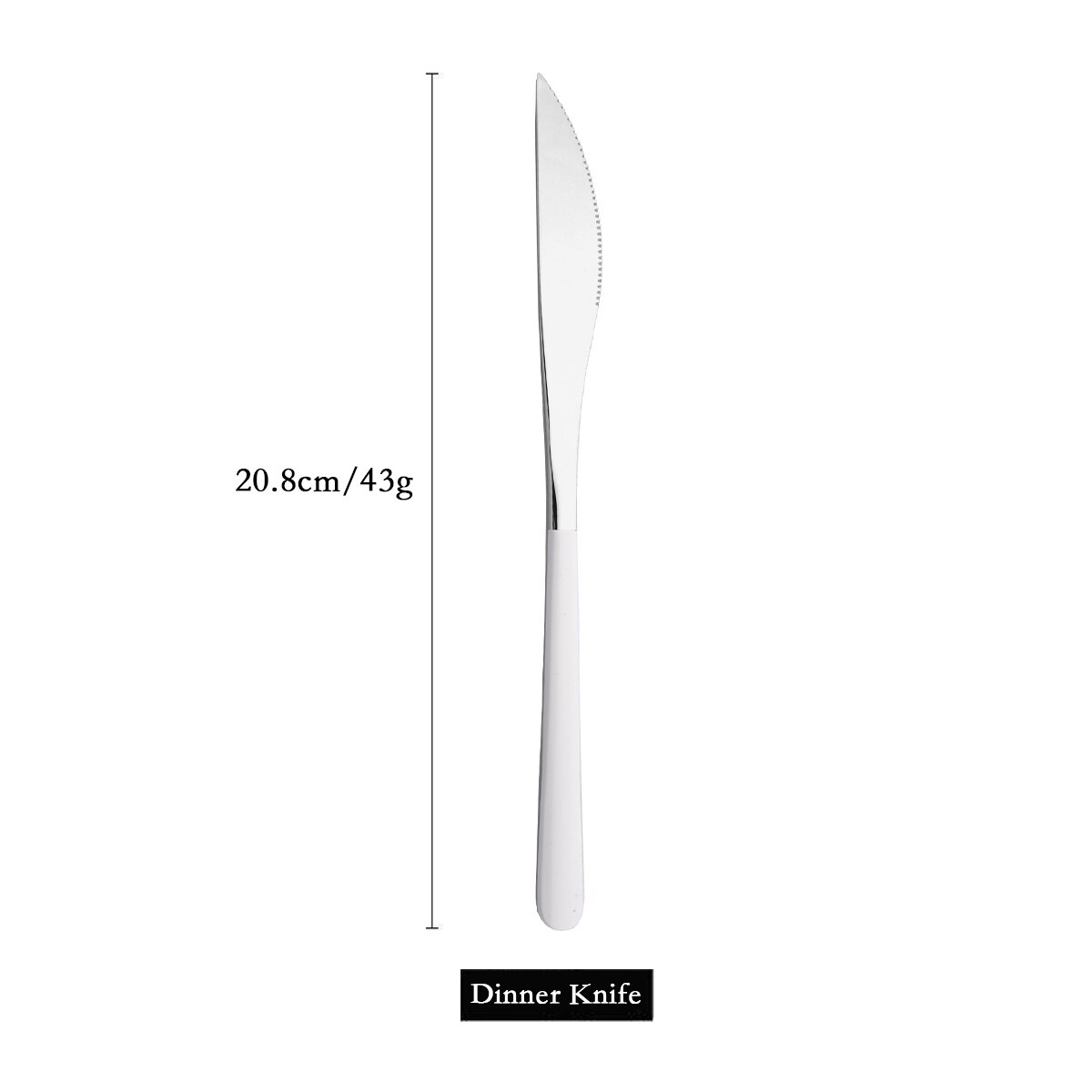 White Silver Mirror Flatware Cutlery Set 304 Stain... – Grandado