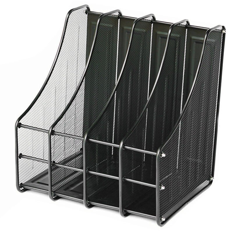 Magazine File Rack, 4-Section Metal Durable and St... – Vicedeal