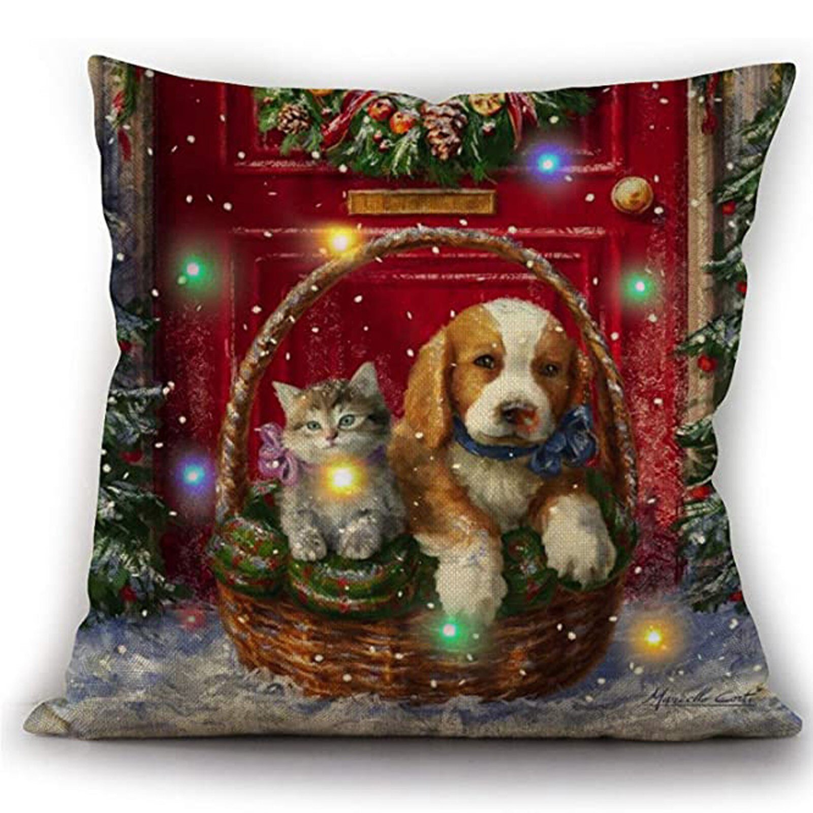 Kerst Creatief Sofa Kussensloop, Thuis Gebreide Ka... – Grandado