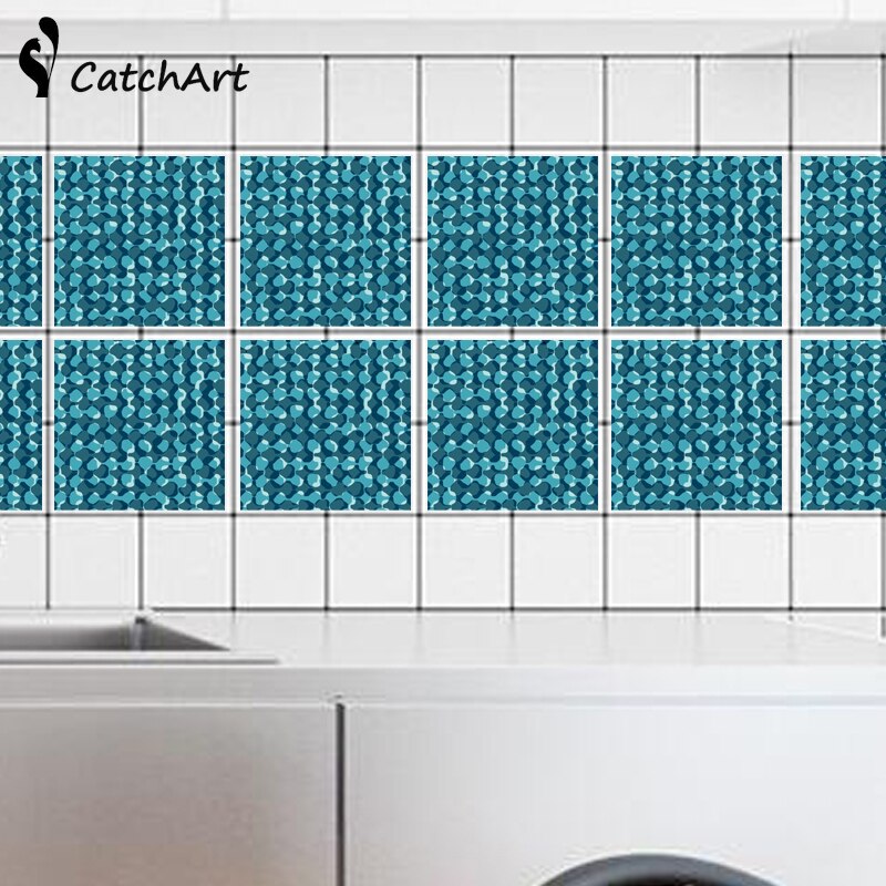 Retro mozaïek tegel stickers taillelijn muursticke... – Grandado