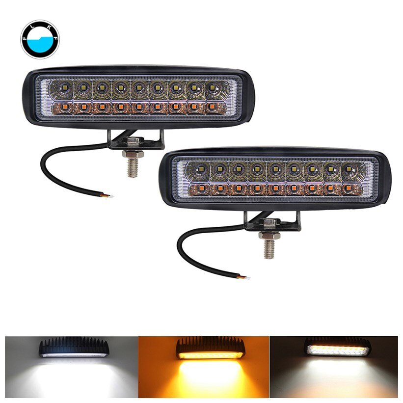 2 stuks 6 " inch 18w led-lichtbalk voor terreinwag... – Vicedeal