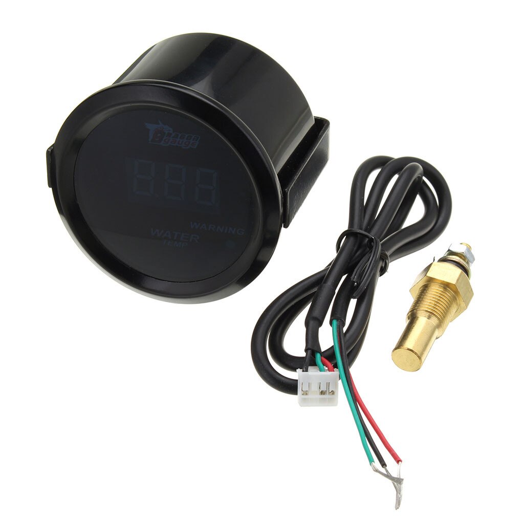 Auto Zwart 2 52mm Rood Digital LED Elektronische W... – Grandado