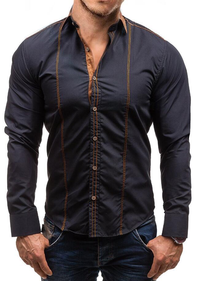 style feature line European and American men's lon... – Vicedeal