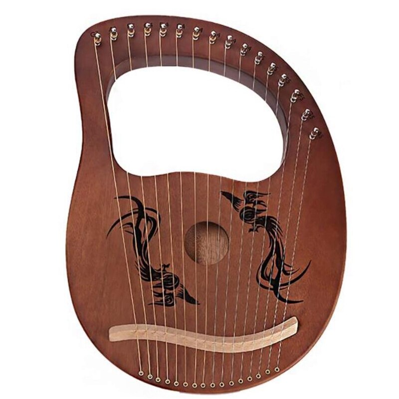 Leier Harfe 16 Saiten, Phoenix Muster Harfe, Geeig... – Vicedeal