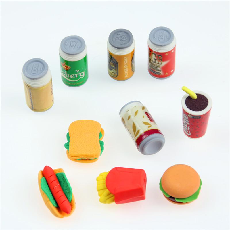 Gommes adorables Kawaii pour hamburgers, frites, D... – Grandado