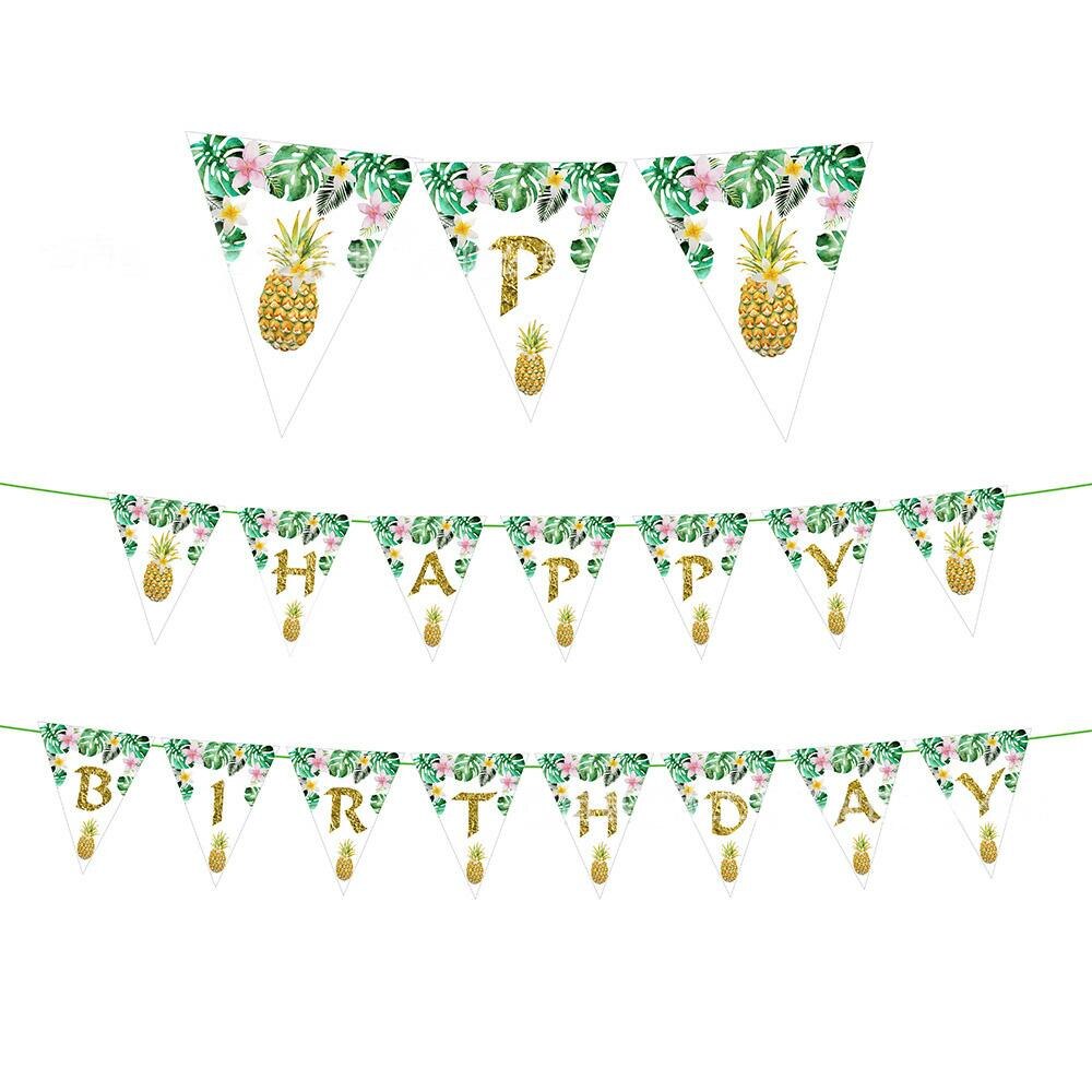 Omilut Gold Pineapple Banner Hawaii Party Pineappl... – Grandado
