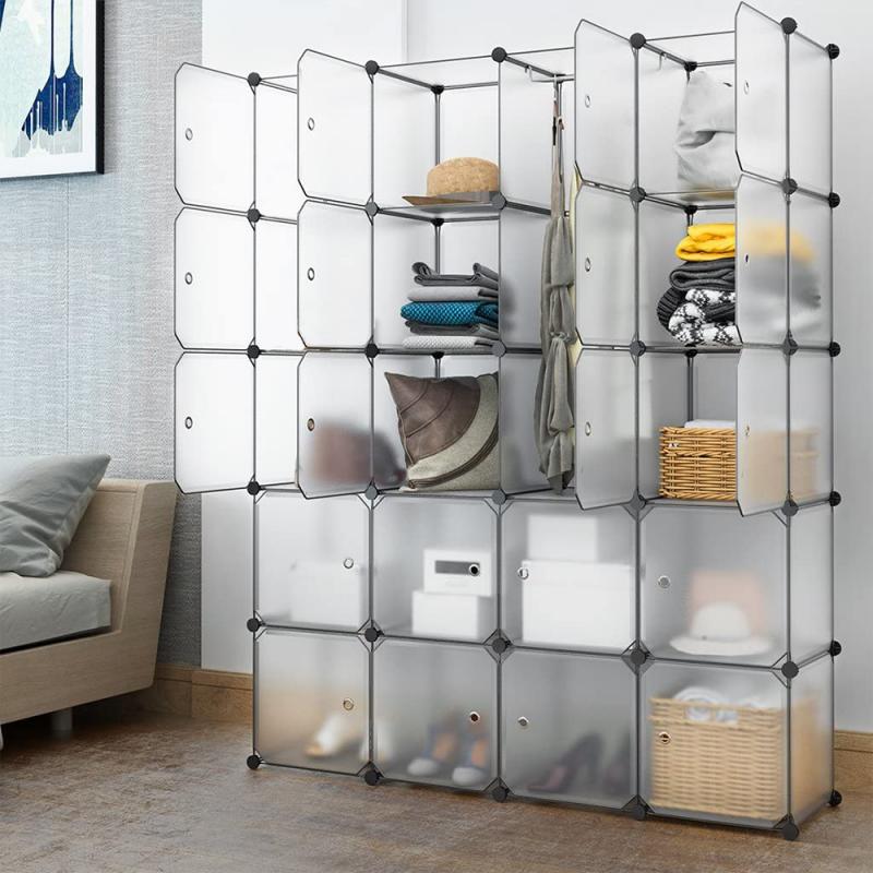 5-layer 20 Compartments Assembled Plastic Wardrobe... – Grandado
