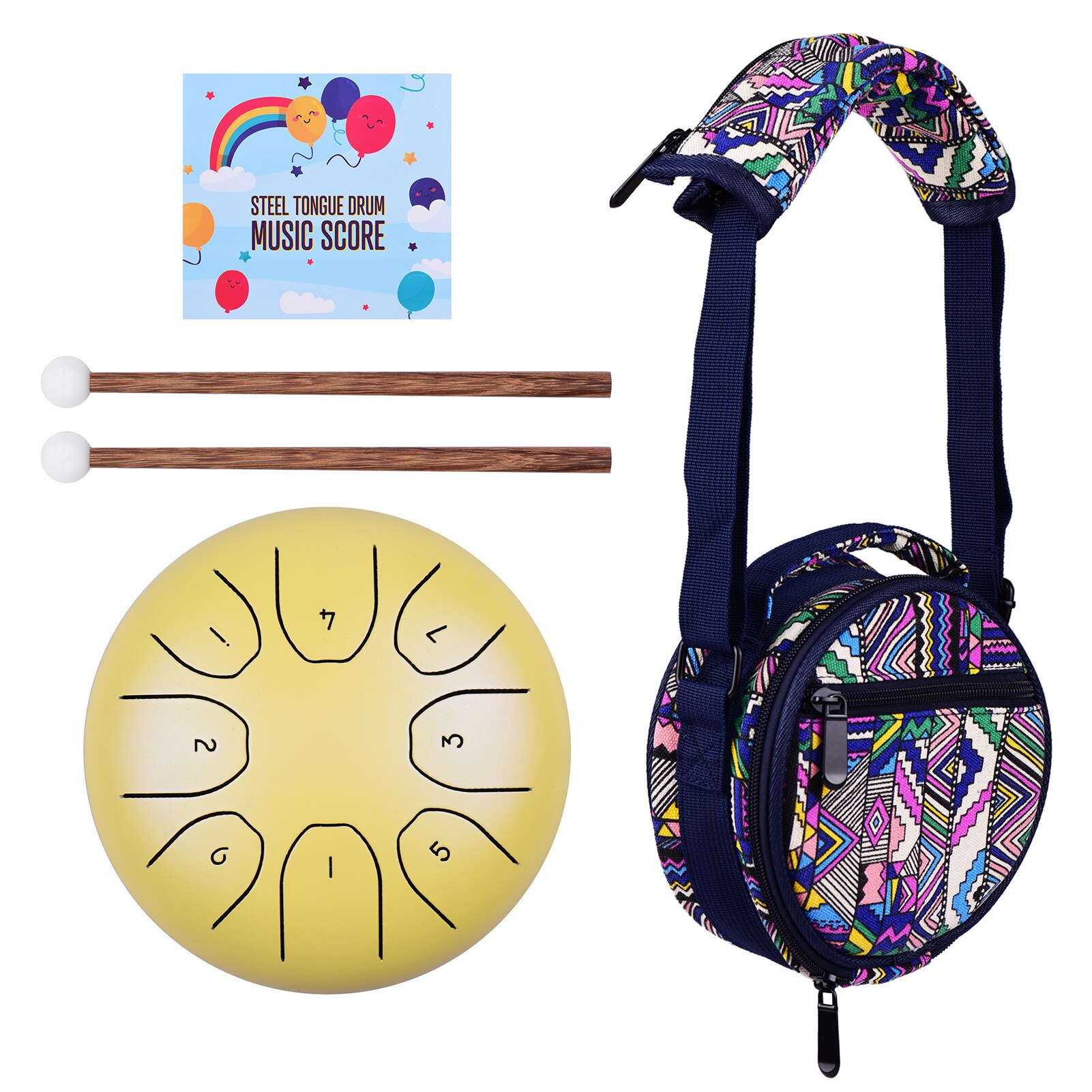 ammoon Steel Tongue Drum Tank Drum Percussion Inst... – Vicedeal