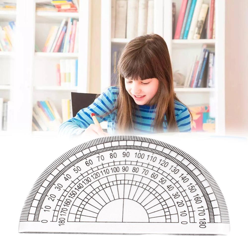 10pcs Single Semicircular Protractor Transparent P... – Grandado
