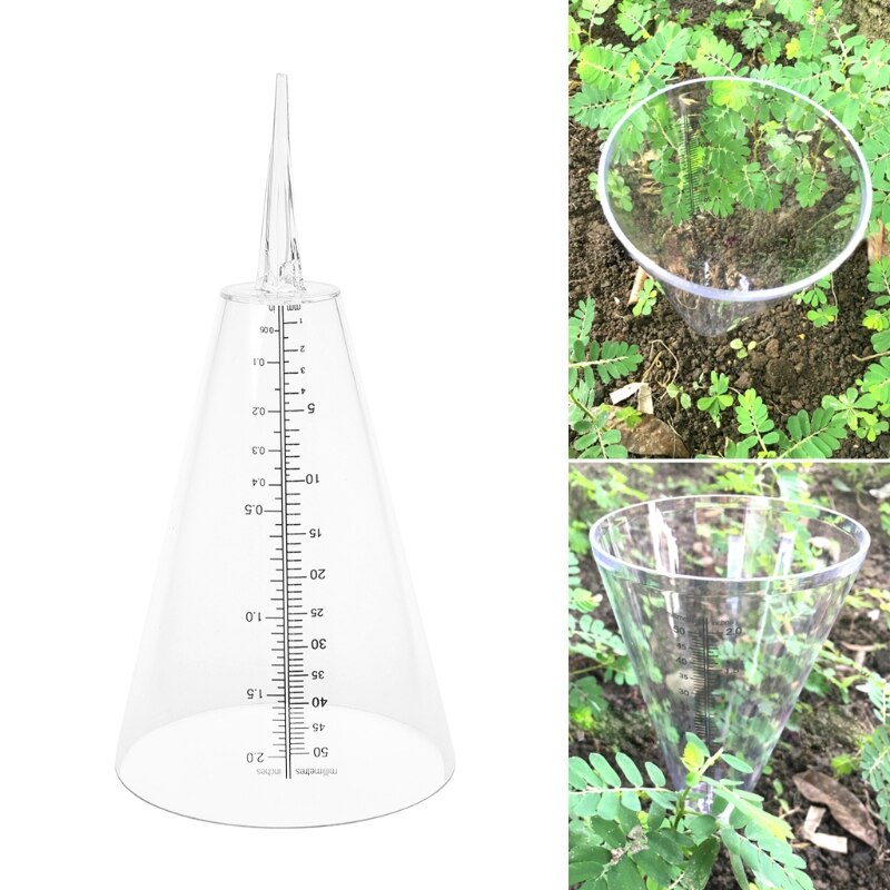 Conical Rain Gauge Plastic Clear Outdoor Home Gard... – Grandado
