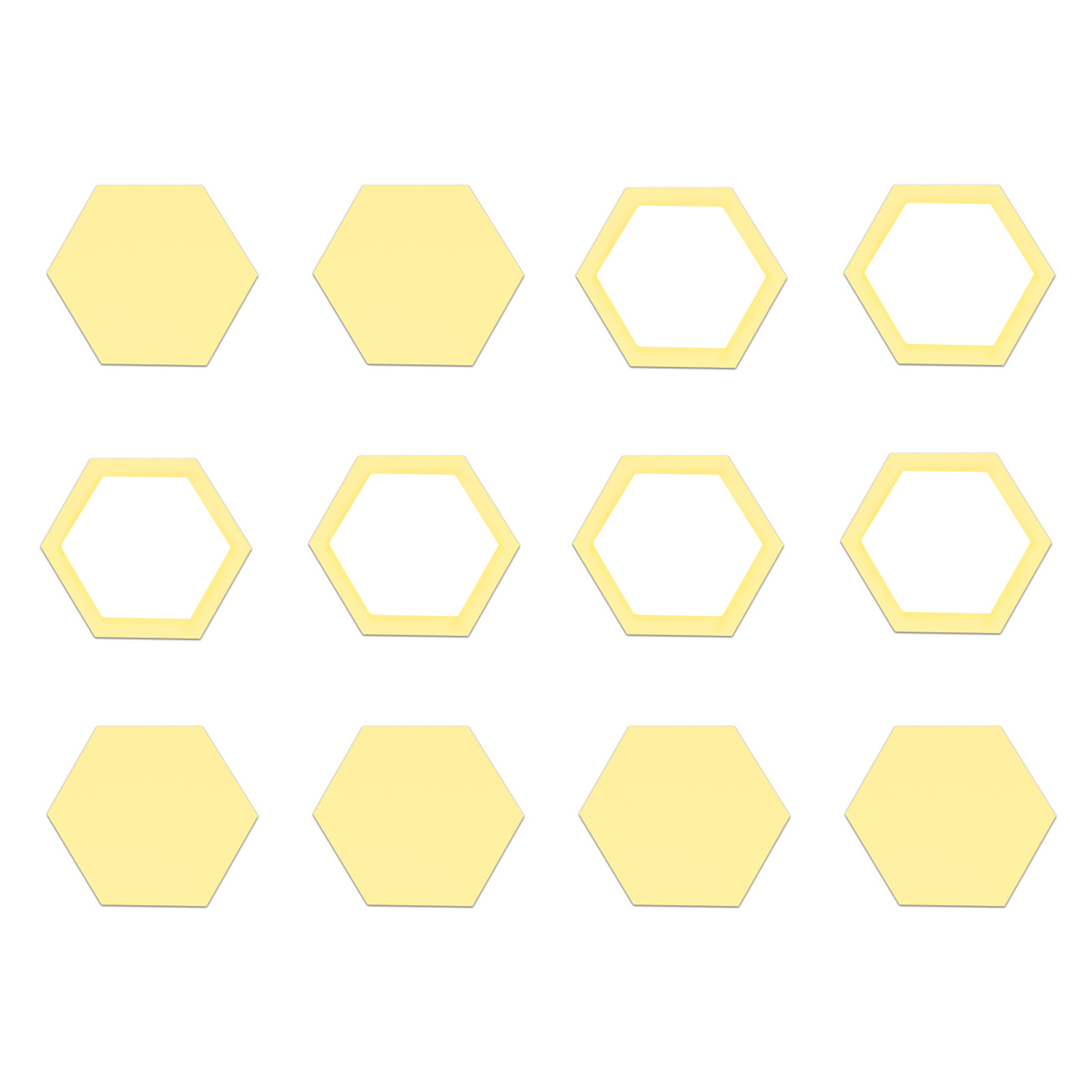 12pcs 3d Background Wall Honeycomb Hexagonal Acryl Grandado