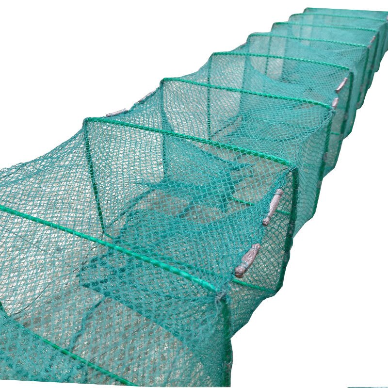 Hands behind the trap net cage shrimp nets automat... – Vicedeal