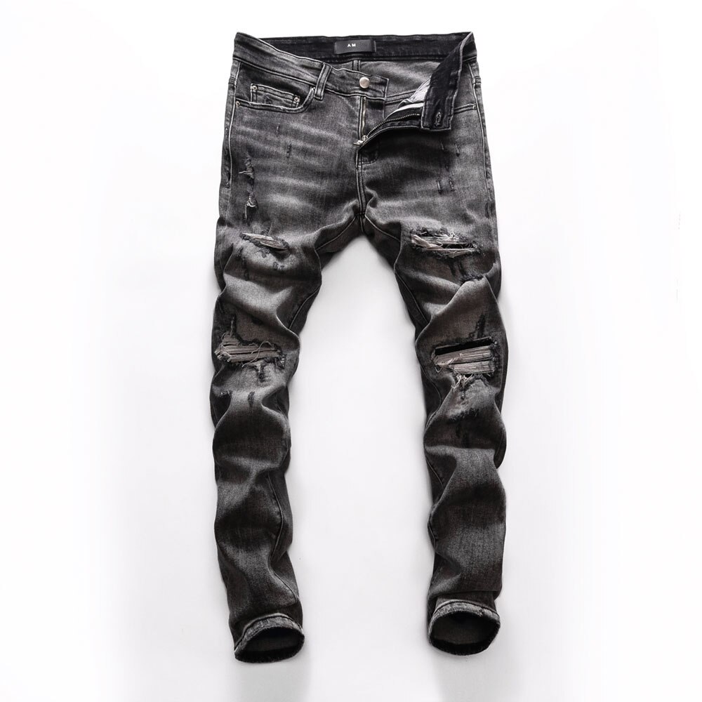 famous brand European Style mens slim elastic jean... – Grandado