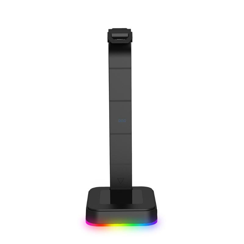 RGB Headphones Stand with 3.5mm AUX and 2 USB Port... – Grandado