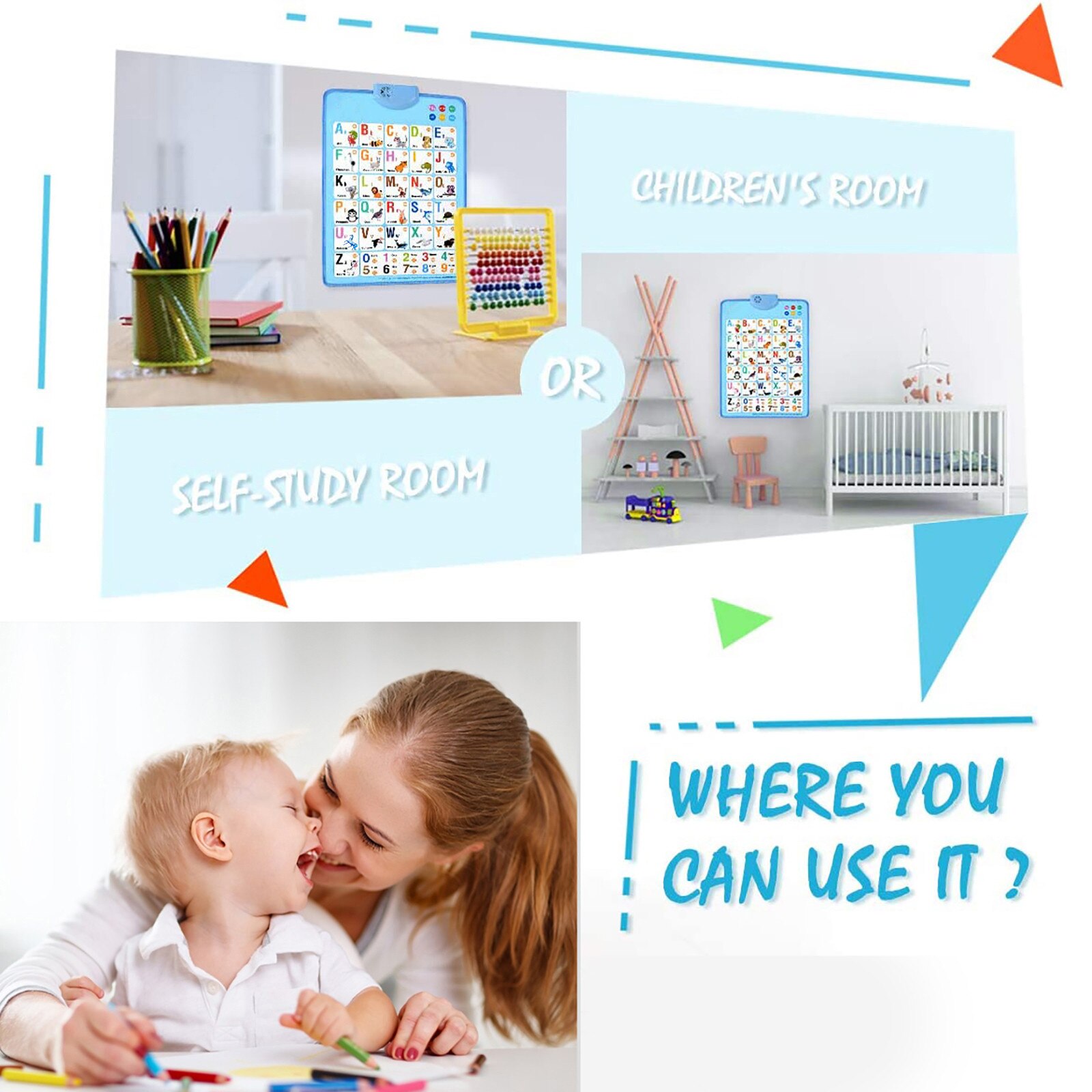 Electronic Interactive Alphabet Wall Chart Talking... – Grandado