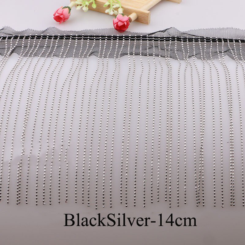 1Yard Meetee 3/6/9/14cm Metal Beaded Fringe Trim T... – Grandado